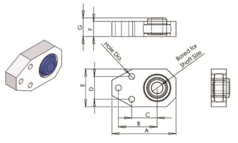 3-Bolt- Flange Bearing with Self-Aligning Insert Bearing – BNB ...